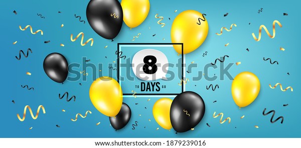 Eight Days Left Icon Countdown Speech Stock Vector (Royalty Free ...