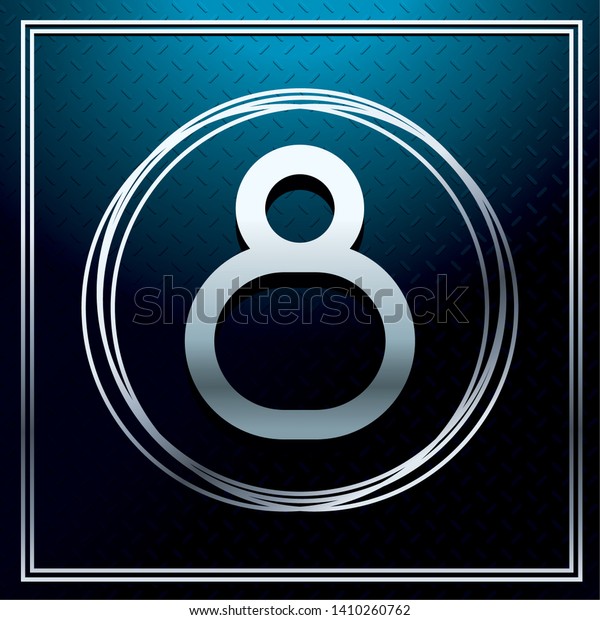 Eight Font Number Gray Round Frame Stock Vector (Royalty Free ...