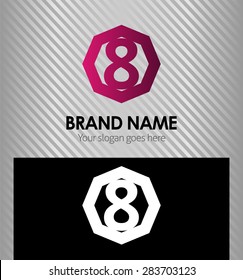 Simple Initial Number 8 Gaming Logo Stock Vector (Royalty Free) 1567328932