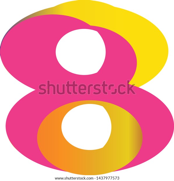 Eight Numbers Full Meaning Luck Stock Vector (Royalty Free) 1437977573 ...