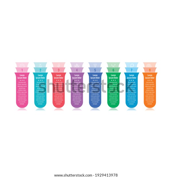Eight Options Infographic Template Test Tubes Stock Vector (Royalty ...