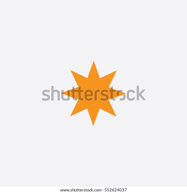 Eight Point Star Icon Silhouette Vector Stock Vector (Royalty Free ...