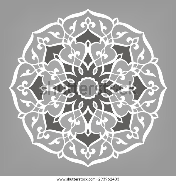 Eight Pointed Circular Pattern Mandala Round Stock Vector (Royalty Free ...