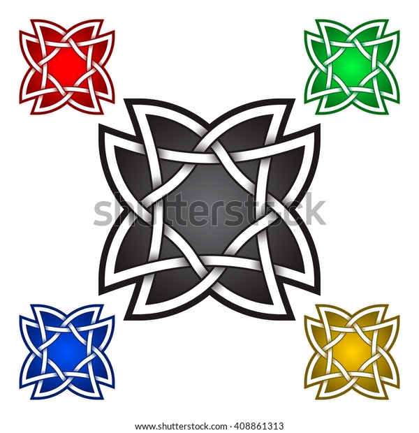 Eight Pointed Star Symbol Celtic Style Stock Vector (Royalty Free ...