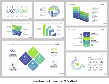 Eight Production Slide Templates Set Stock Vector (Royalty Free ...
