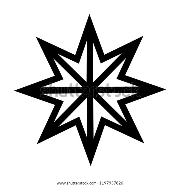Eight Stars Vector Icon Stock Vector (Royalty Free) 1197957826 ...