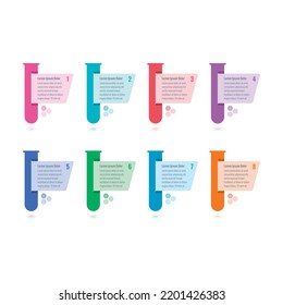 Eight Step Test Tube Informational Template Stock Vector (Royalty Free ...