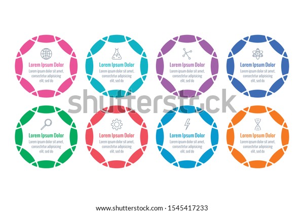 Eight Steps Infographic Template Information Template Stock Vector ...