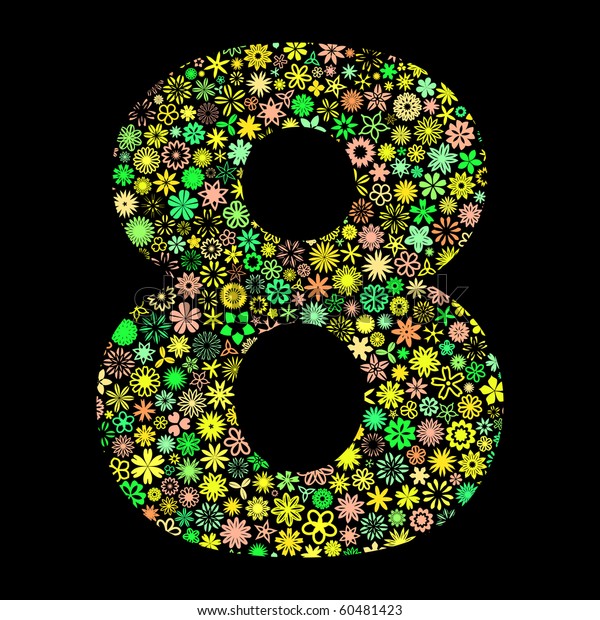 Eight Vector Floral Illustration Stock Vector (Royalty Free) 60481423 ...
