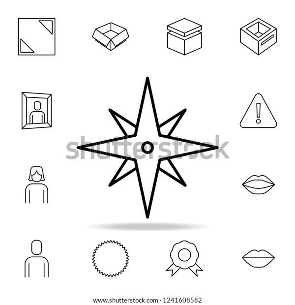 Eightpointed Star Icon Detailed Set Simple Stock Vector (Royalty Free ...