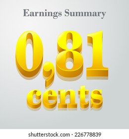 Eightyone Cents Stock Vector (Royalty Free) 226778839 | Shutterstock