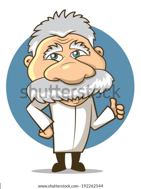 Einstein Styled Cartoon Professor Stock Vector (Royalty Free) 192262544 ...