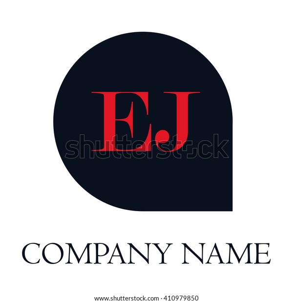 Ej Letters Red Abstract Black Background Stock Vector (Royalty Free ...