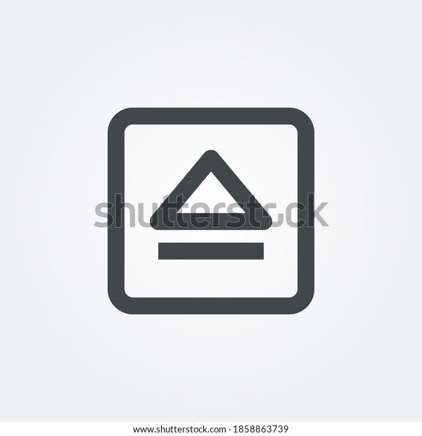 Eject Icon Symbol Isolated On White: เวกเตอร์สต็อก (ปลอดค่าลิขสิทธิ์ ...