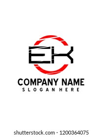 Ek Initial Logo Circle Template Vector 库存矢量图（免版税）1200364075 | Shutterstock