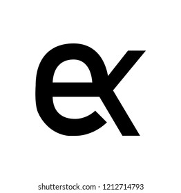 Ek Letter Vector Logo Stock Vector (Royalty Free) 1212714793