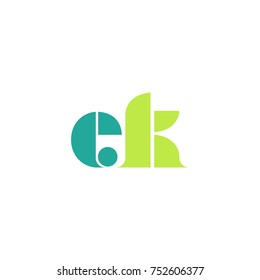Ek Lettering Logo Vector Isolated On Stock Vector (Royalty Free ...