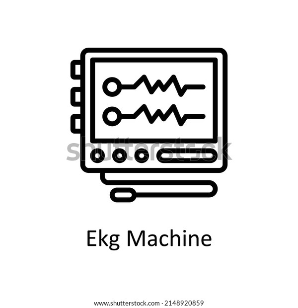 Ekg Machine Vector Outline Icon Web 库存矢量图（免版税）2148920859 | Shutterstock