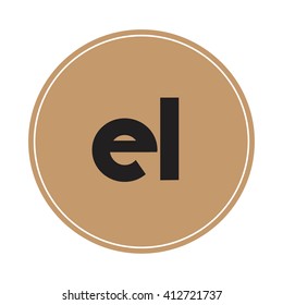 El Brown Letters Abstract Background Logo Stock Vector (Royalty Free ...