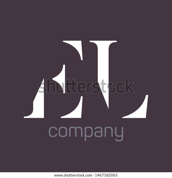 El Logo Design Monogram Company Logo : image vectorielle de stock ...