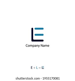 El Logo Design White Background Stock Vector (Royalty Free) 1955170081 ...