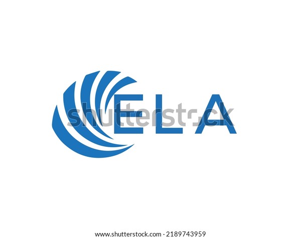Ela Letter Logo Design On White Stock Vector (Royalty Free) 2189743959 ...