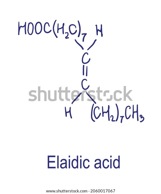 Elaidic Acid Chemical Structure Vector Illustration Stock Vector ...