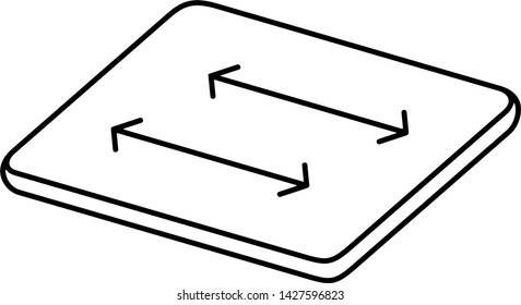 Elastic Fabric Vector Outline Icon Isolated Stock Vector (Royalty Free ...