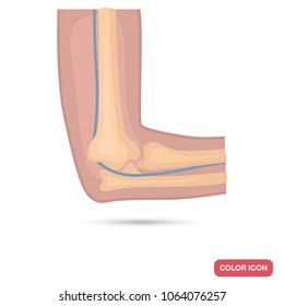 Elbow Joint Human Color Flat Icon Stock Vector (Royalty Free ...