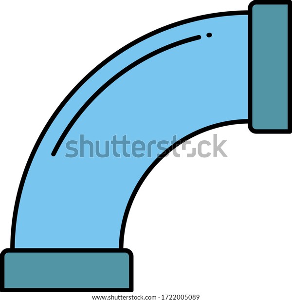 Elbow Pipe Fittings Vector Color Icon Stock Vector (Royalty Free ...