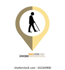 Elder Icon Manvector Illustration Stock Vector (Royalty Free) 431369800 ...