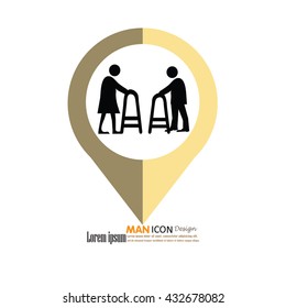 Elder Icon Manvector Illustration Stock Vector (Royalty Free) 310538633 ...