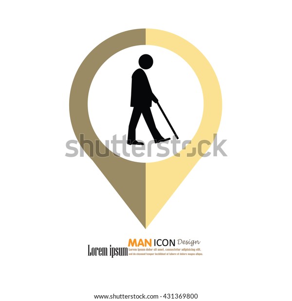 Elder Icon Manvector Illustration Stock Vector (Royalty Free) 431369800