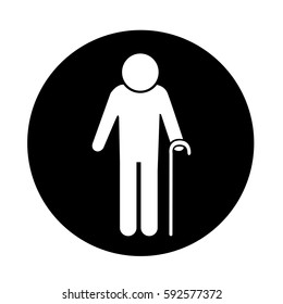 Elder People Icon Stock Vector (Royalty Free) 592577372 | Shutterstock
