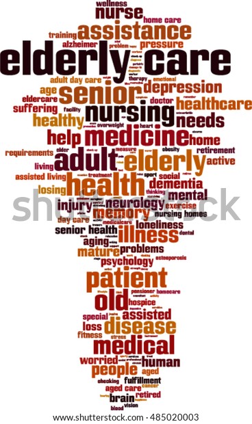 Elderly Care Word Cloud Concept Vector: Stock-Vektorgrafik (Lizenzfrei ...