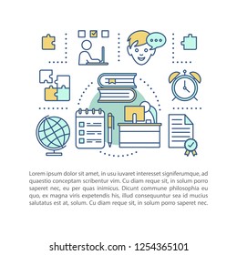 Elearning Concept Linear Illustration Distance Education Stock Vector ...