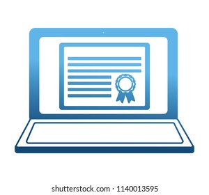 Elearning Laptop Diploma Stock Vector (Royalty Free) 1140013595 ...