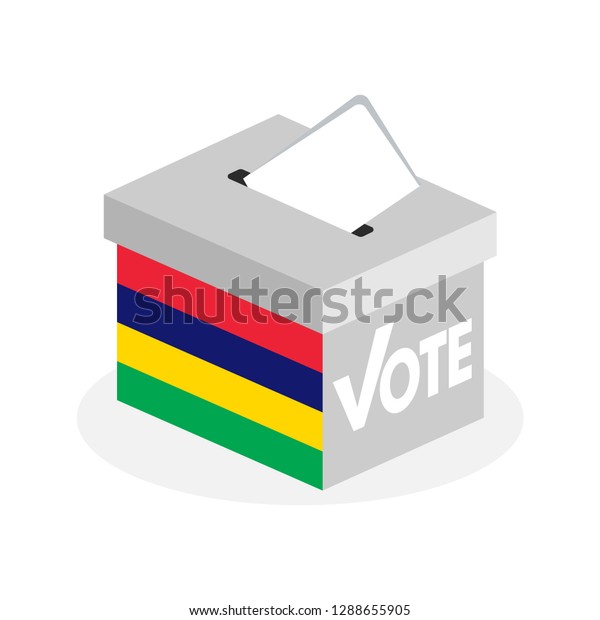 Election Ballot Box Combination Mauritius State Stock Vector (Royalty ...