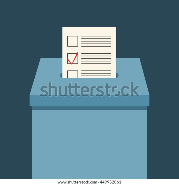 Election Ballot Box Paper On Dark Stock Vector (Royalty Free) 449952061 ...