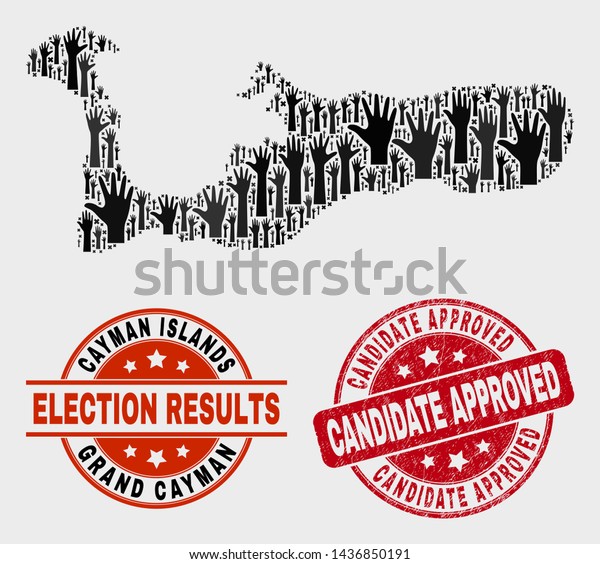 Election Grand Cayman Island Map Watermarks Stock Vector (Royalty Free ...