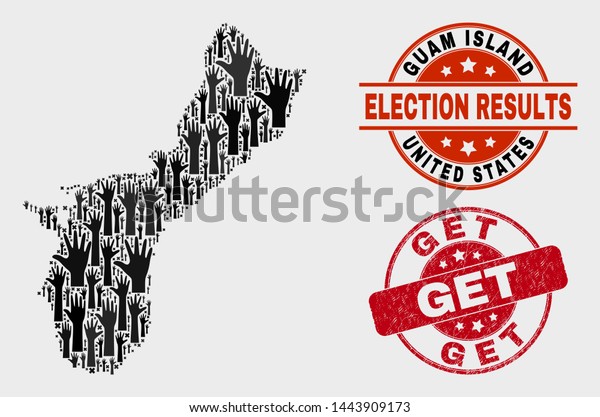Election Guam Island Map Seals Red Stock Vector (Royalty Free ...