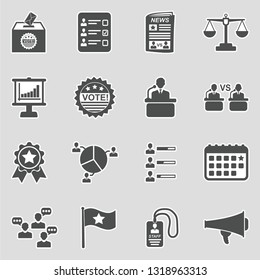 Election Icons Sticker Design Vector Illustration Stock Vector (Royalty ...