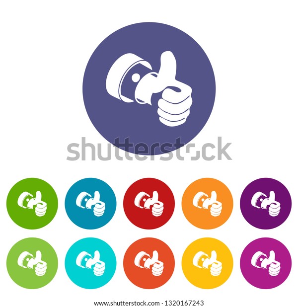 Election Thumb Icons Color Set Vector Stock Vector (Royalty Free ...