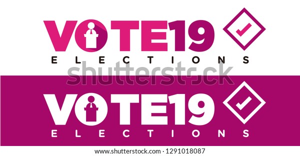 Elections Logo Vote 2019 Stock Vector (Royalty Free) 1291018087 ...