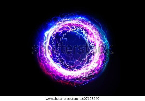 Electric Ball Lightening Circle Thunder Bolt Stock Vector (Royalty Free ...