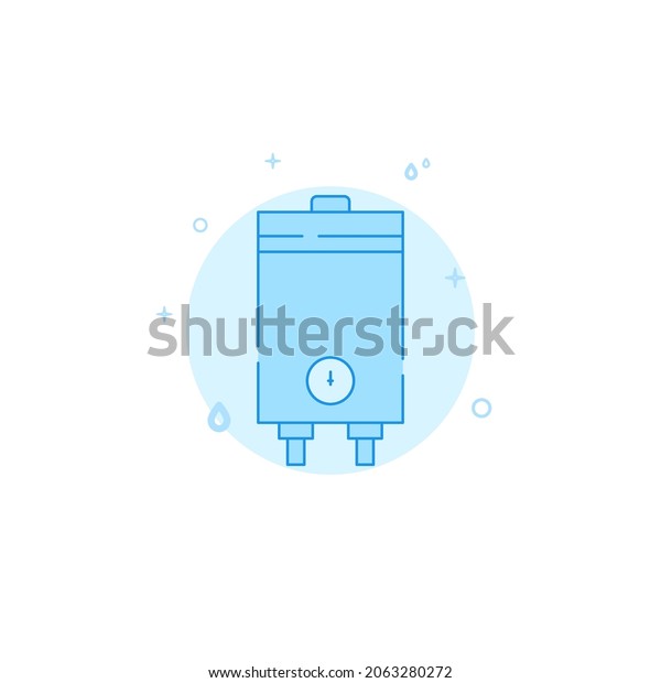 Electric Boiler Vector Icon Plumbing Flat Stock Vector (Royalty Free ...
