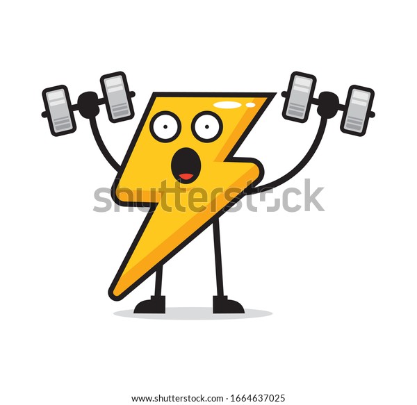 Electric Bolt Mascot Character Design Stock Vector (Royalty Free ...