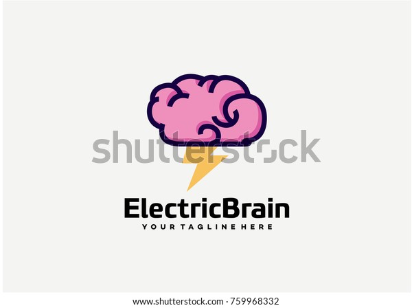 Electric Brain Logo Template Design Creative Stock Vector (Royalty Free ...