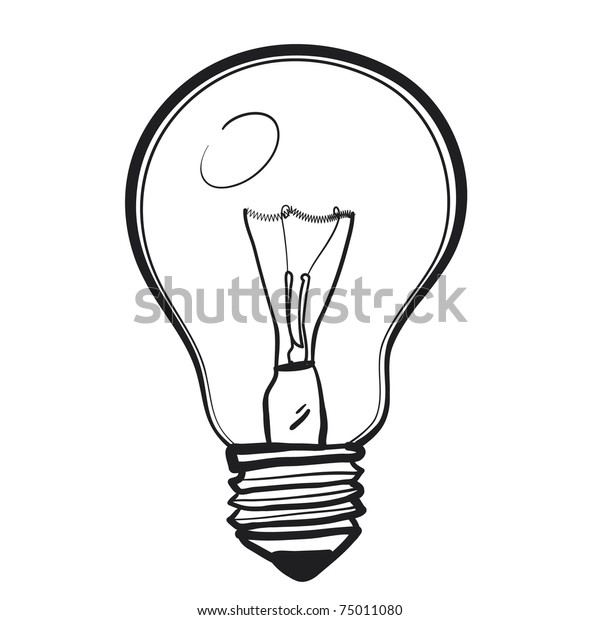 Electric Bulb Childrens Sketch Bulb Stock Vector (Royalty Free ...