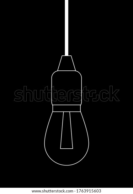 Electric Bulb Filament Vector Image Black Stock Vector (Royalty Free ...